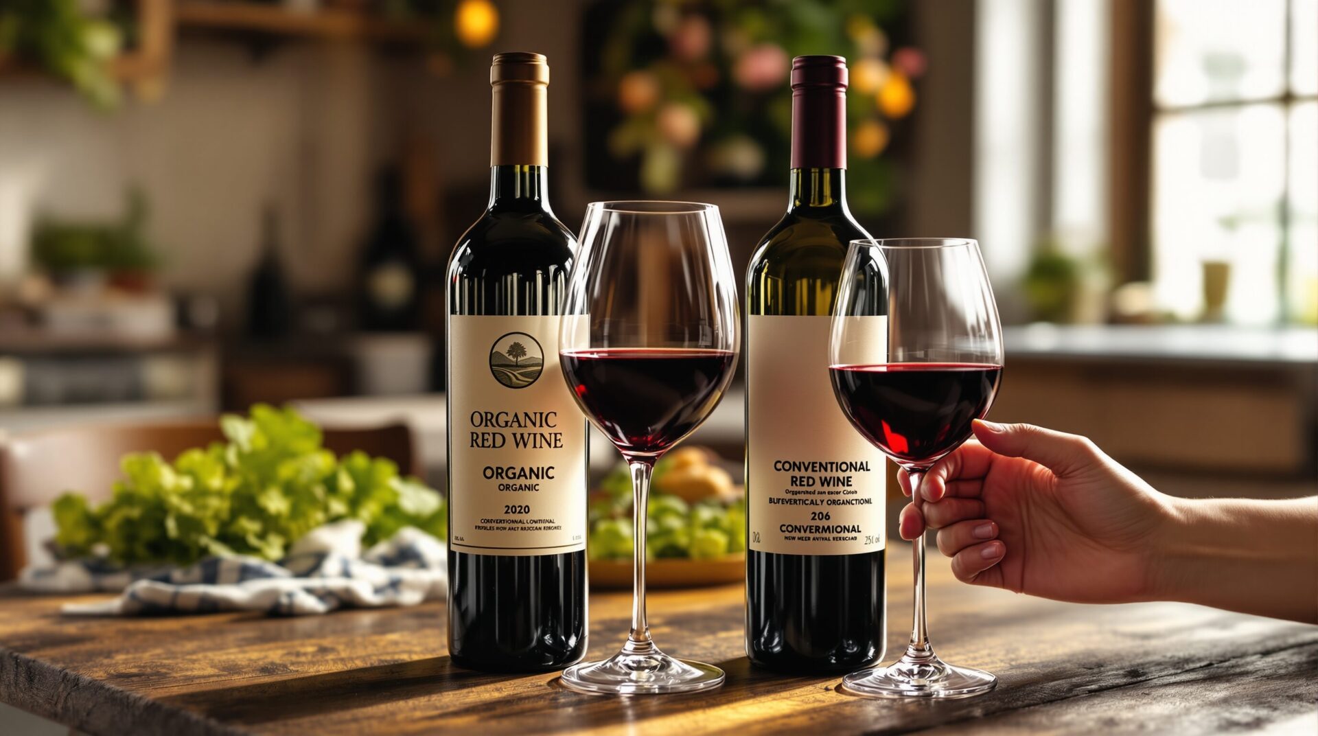 Vin bio rouge : Différences avec le vin rouge classique, labels et goût